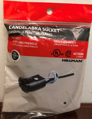 Hillman 75-Watt Plastic Push-through Lamp Socket, Black | eBay