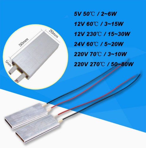 PTC Heater Element Thermostat Constant Temperature Heating Plate 5V 12V ...