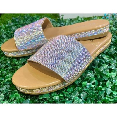 AB Sparkle Slide Sandals | eBay