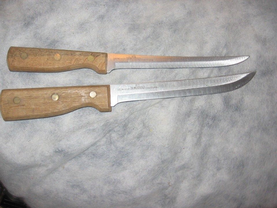 Lot of 2 Old Homestead Knives Lifetime Cutlery Stainless Japan 8" blade ...