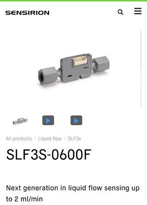 Sensirion SLF3S-0600F Liquid Flow sensors. Brand new sealed QTY 10 | eBay