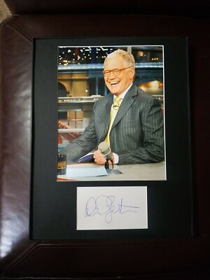 TV Late Night Legend DAVID LETTERMAN Autographed Signed Framed matted ...