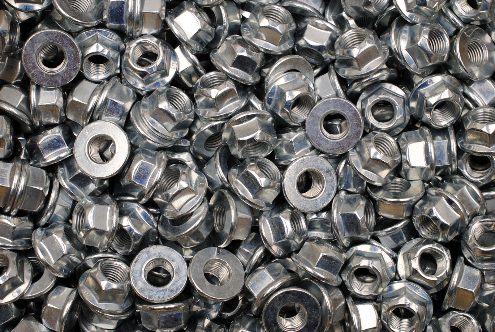 (100) Toplock Flange Nuts 7/16-20 Grade 5/F Zinc Plated All Metal ...