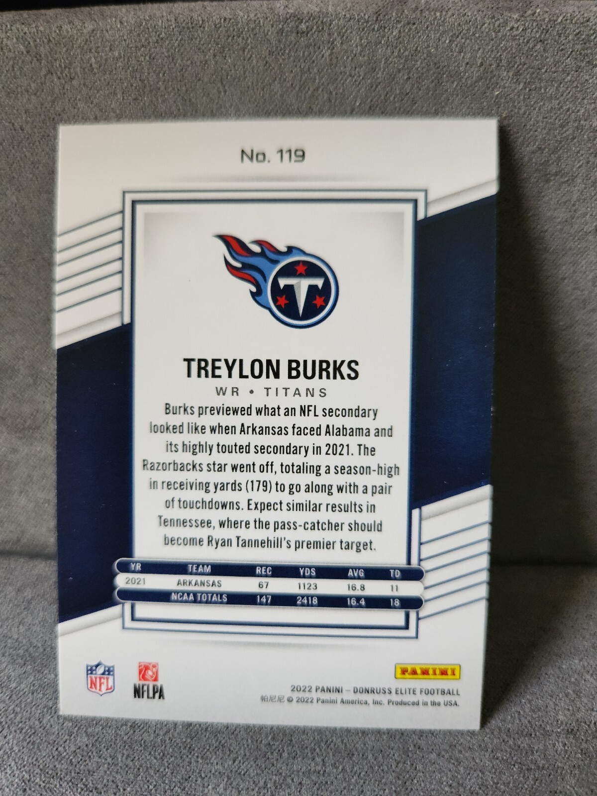 Treylon Burks Rookie Pink Parallel Donruss Elite 2022 | eBay