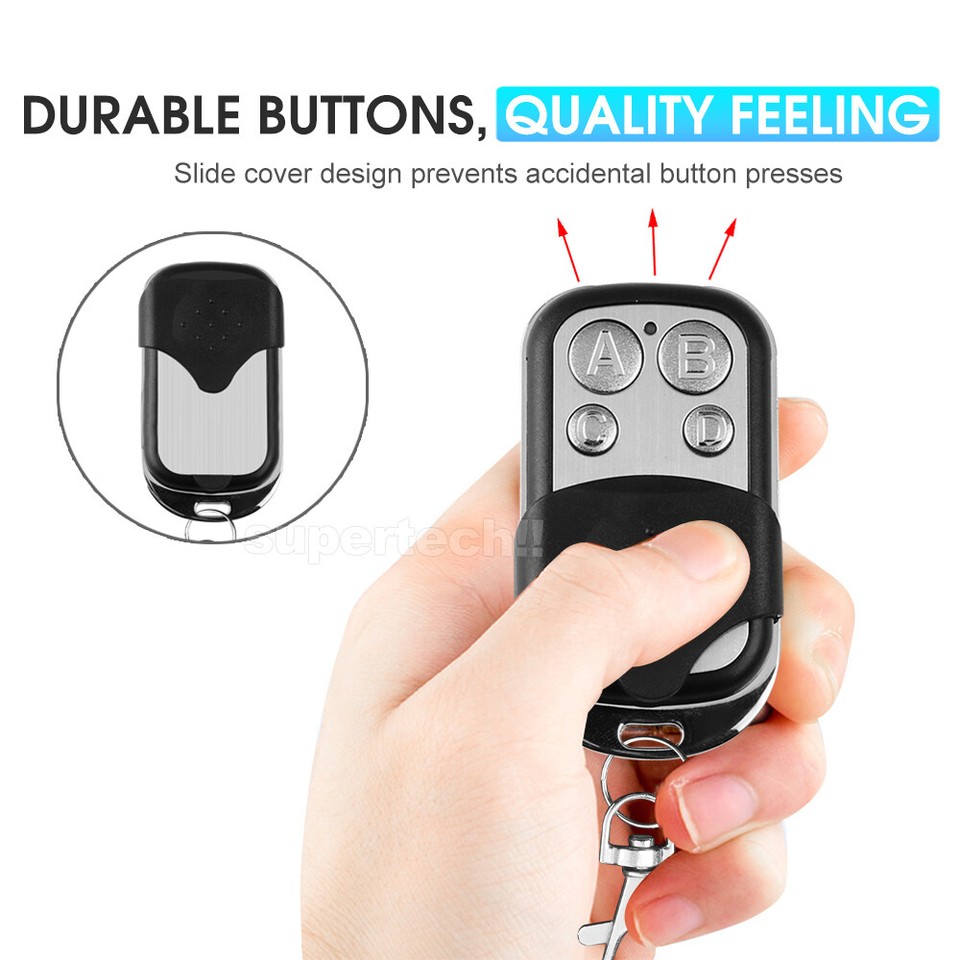 2x Universal Replacement Garage Door Gate Car Cloning Remote Control ...