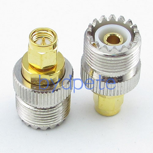UHF SO-239 SO239 female to SMA male plug Straight RF Connector Adapter ...