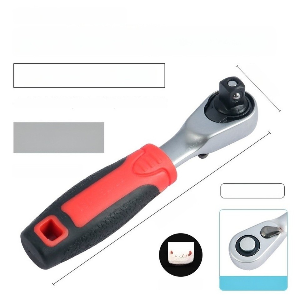 Ratchet Wrench Quick Release Socket For Tight Spaces Non-Slip Rubber ...