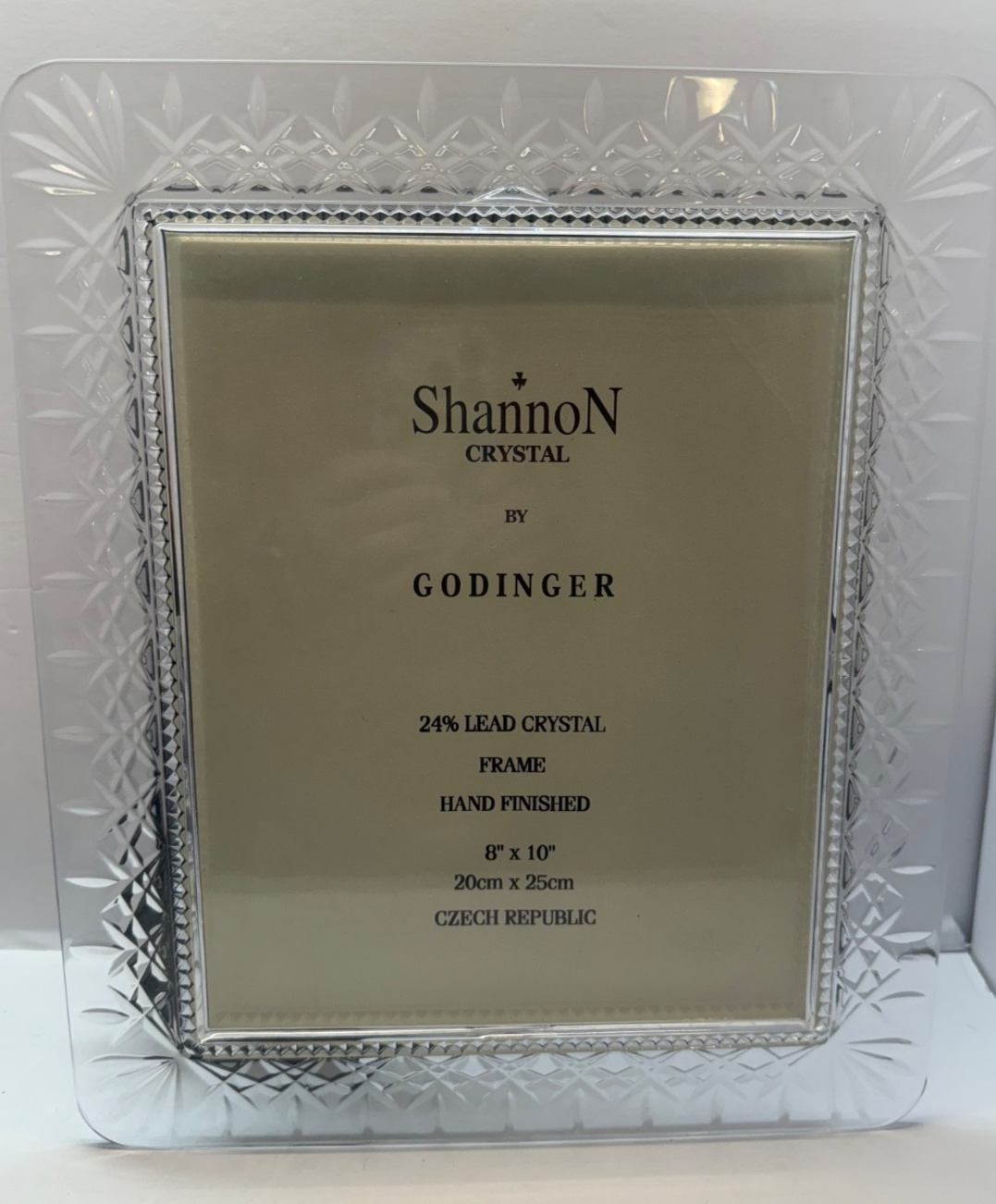 Shannon Crystal Godinger Belvedere 24% Lead Crystal Picture Frame 8" x ...