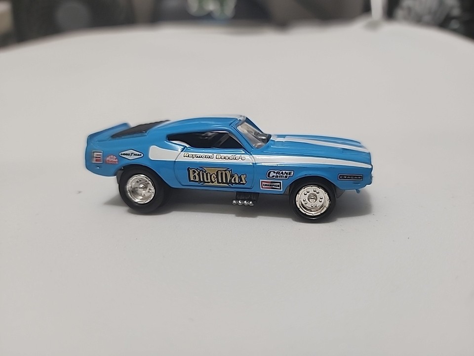 1972 72 FORD MUSTANG MACH 1 BLUE MAX FUNNY CAR NHRA 1/64 SCALE DIECAST ...