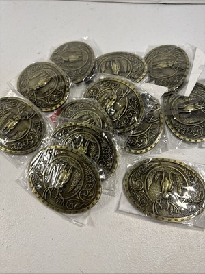 Lot Of 12 Belt Buckles, Deer, Gold, Modern | eBay