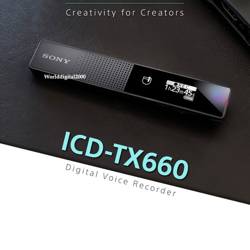 Sony 2021 New ICD-TX660 Digital Voice Recorder 16G USB Type-C OLED ...