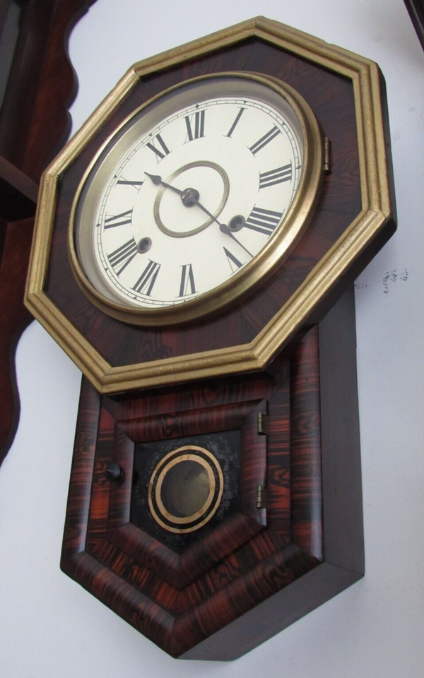 Antique F. Kroeber Regulator Wall Clock 8-Day, Time/Strike, Key-wind (A ...