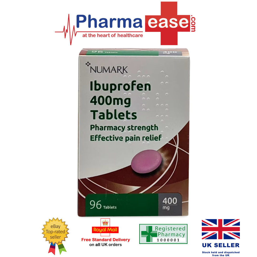Numark Ibuprofen 400mg Tablets - Relief From All Types Of Pain - 96 ...