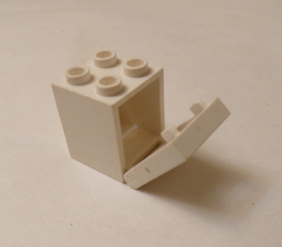Lego x1 White 2x2x2 Container Box, Door With Slot, 4345, 4346 (028-250 ...