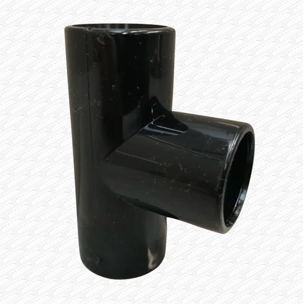 Pack of 5 Overflow Condense Pipe 21.5mm Equal Tees Black Boiler ...
