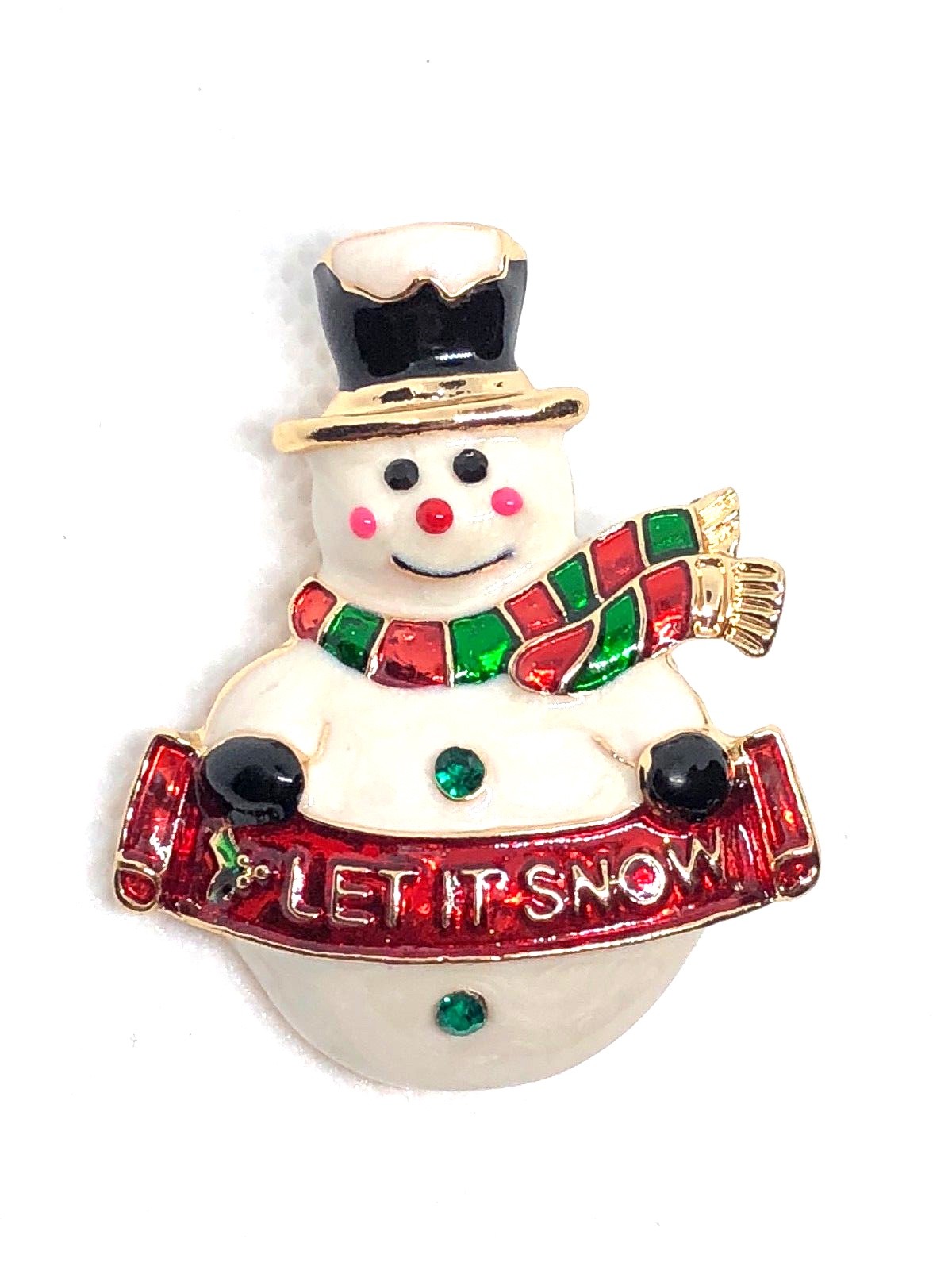 SNOWMAN brooch pin 1pk christmas stocking stuffer brooch fun novelty ...