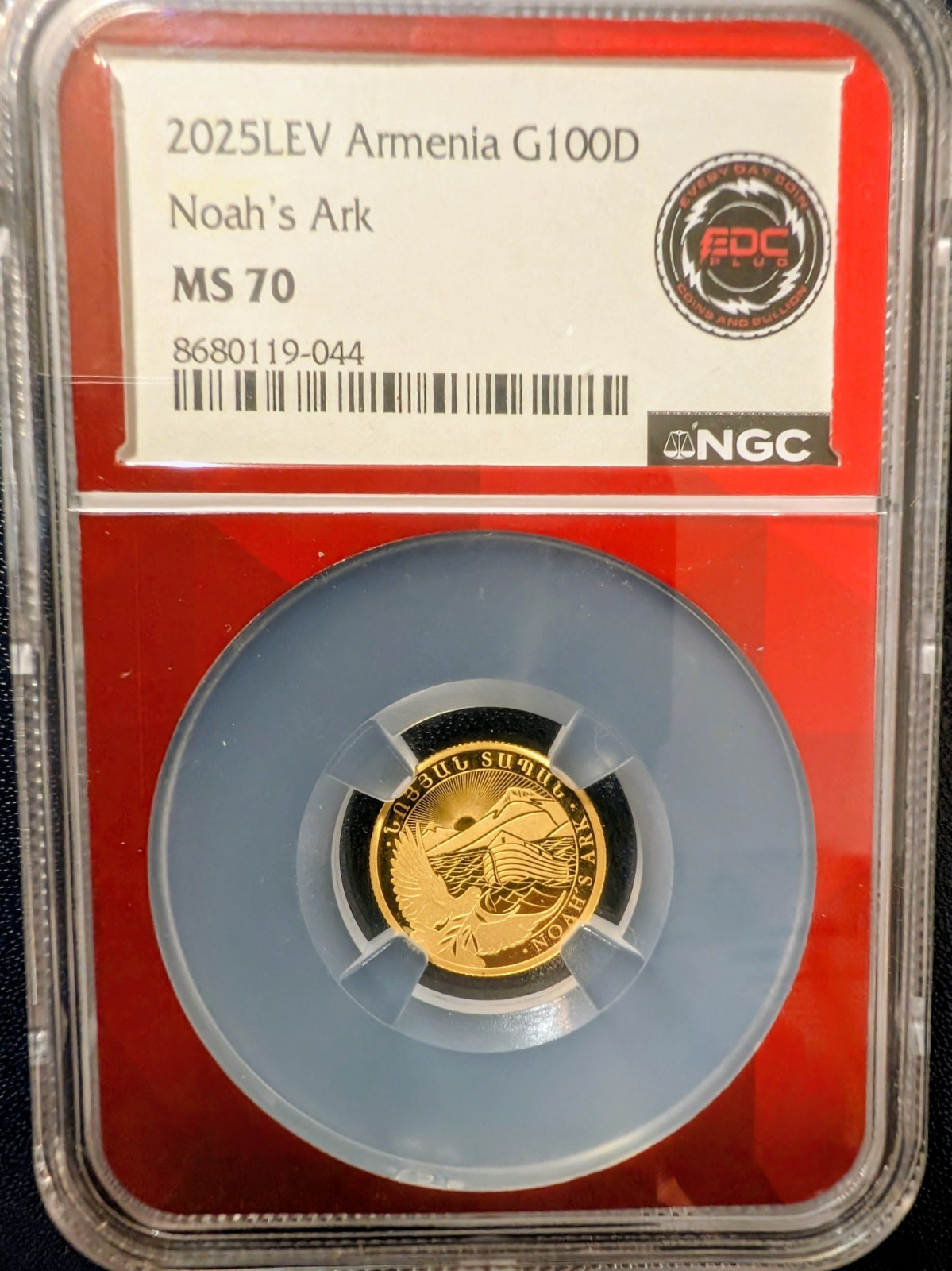 2025 LEV Armenia G100D Noah's Ark NGC Certified MS70 1/10th Gold EDC ...