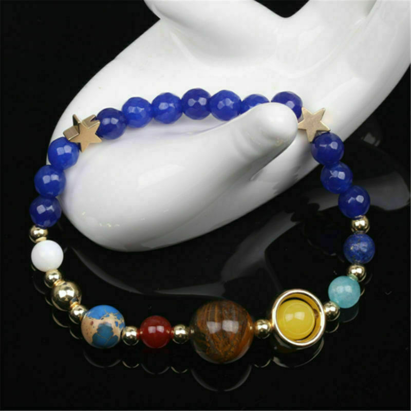 Charm Universe Solar System Eight Planets Stone Adjustable Bracelet ...