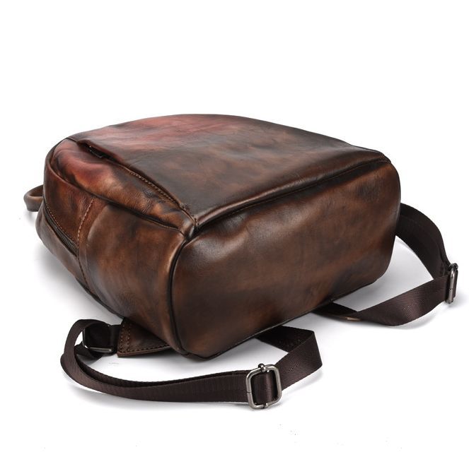 New Women's Genuine Real Cow Leather Backpack Handbag Travel Bag Coffee ...