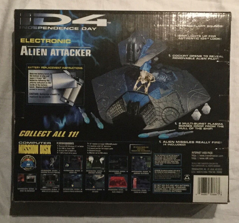 Independence Day ID4 ELECTRONIC ALIEN ATTACKER Try Me Sounds Item ...