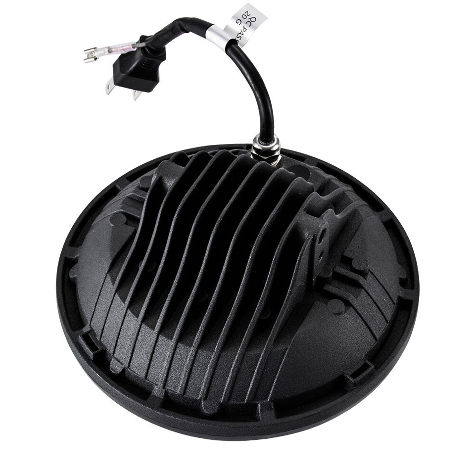 7" LED Round Headlights DRL Hi/Lo Beam For Jeep Wrangler TJ Unlimited ...