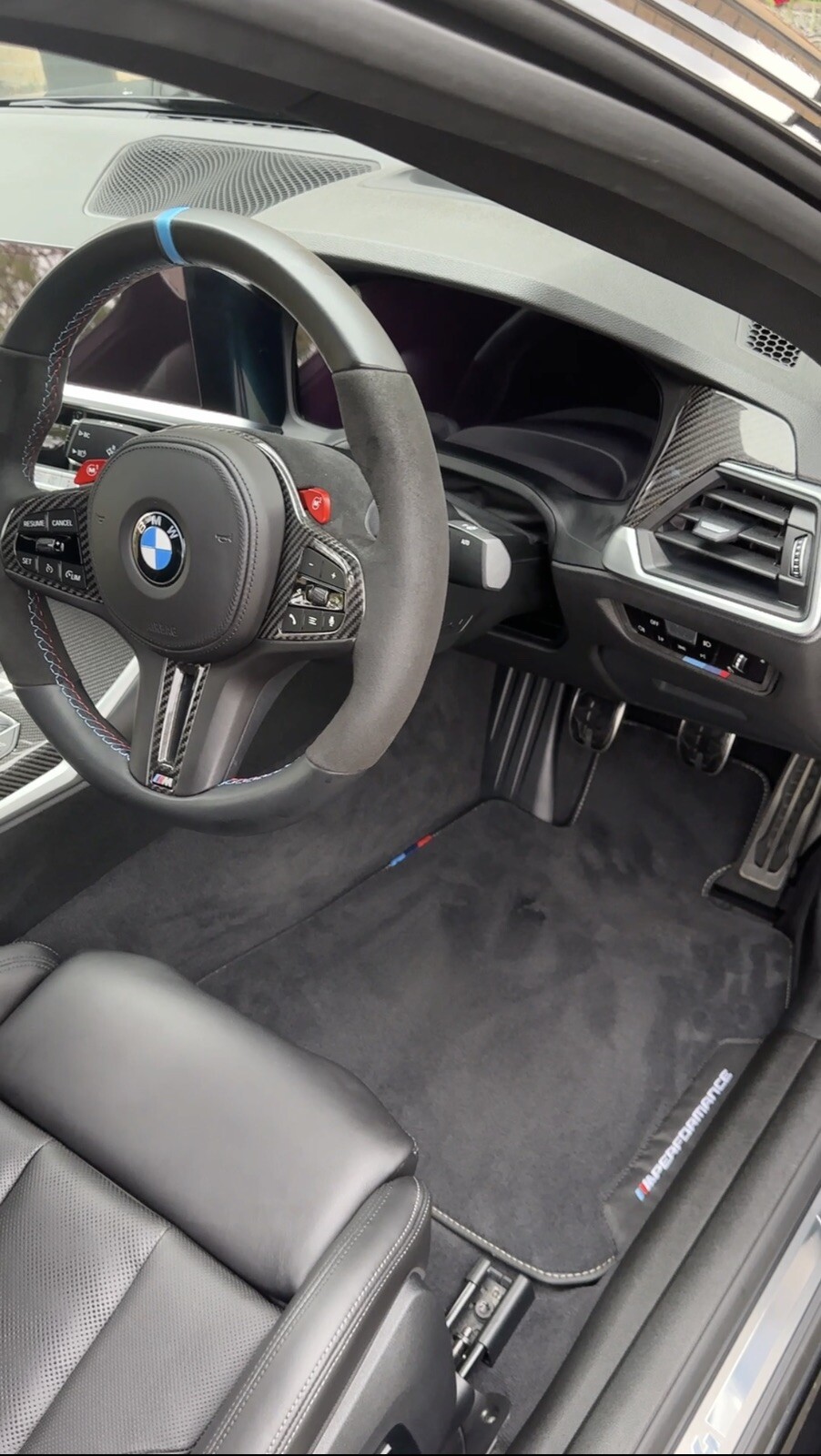 LHD BMW Dry Carbon Fibre Air Vent Interior Trim Fits M3 M4 330i G80 G82 ...