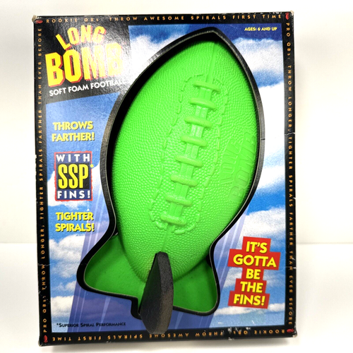 Vintage 1992 Long Bomb Little Kids Inc. Foam Football FACTORY SEALED | eBay