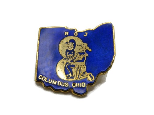 ROJ Pin Columbus Ohio Blue & Gold Tone | eBay