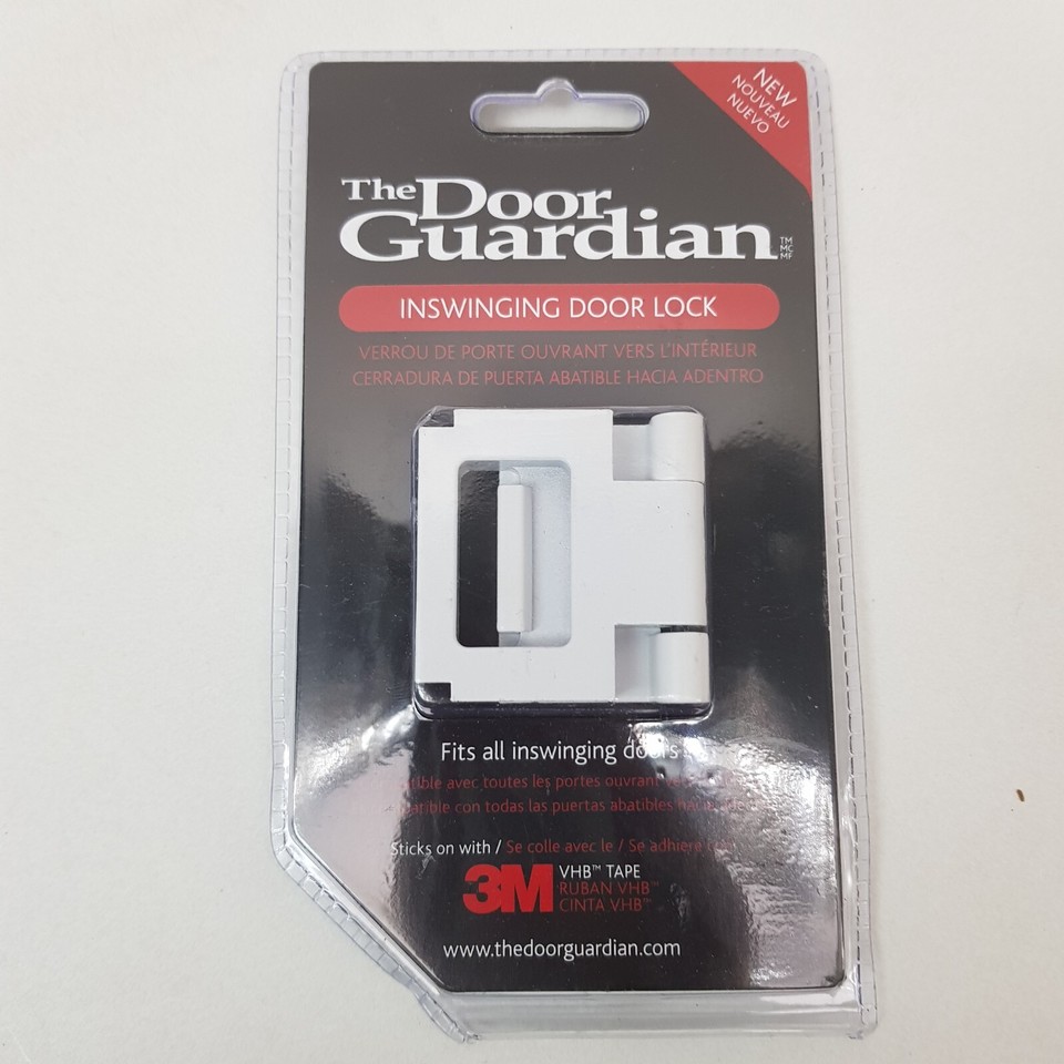 The Door Guardian Lock for in-Swinging Doors, Home Security Latch ...