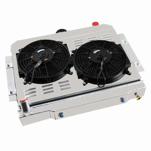 4Row Aluminum Radiator Shroud Fan Fit 1972-1986 Jeep CJ7 CJ5 CJ6 3.8L 4 ...