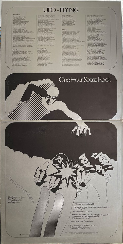 UFO 'UFO 2 - Flying - One Hour Space Rock' 1971 German vinyl LP ...