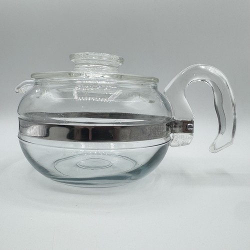 Vintage MCM Pyrex Flameware Teapot Coffee Glass 8336 6 Cup USA | eBay
