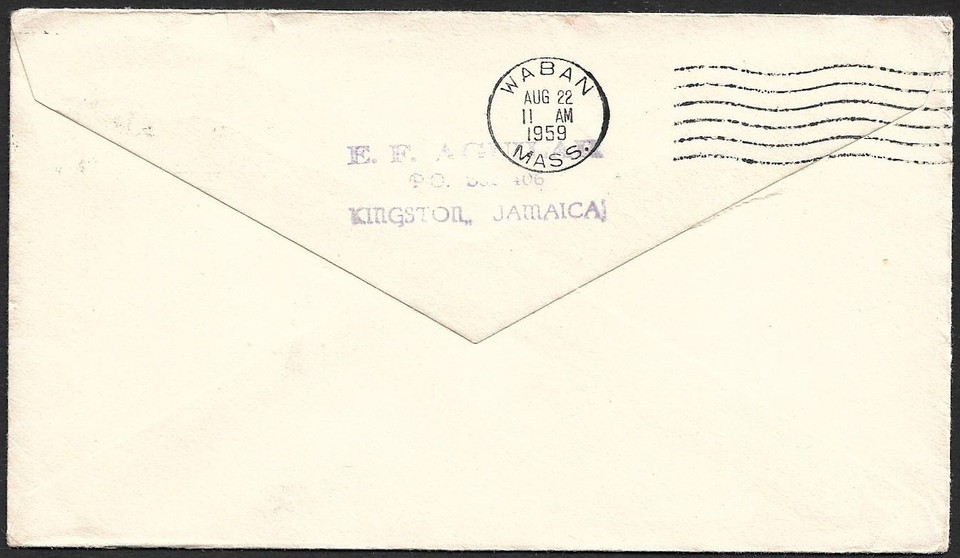 Jamaica 1959 8d Blue Mountain Peak Slogan Cover | eBay