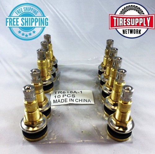 10 Tractor Air Liquid Water Tubeless Tire Brass Valve Stems TR618A | eBay