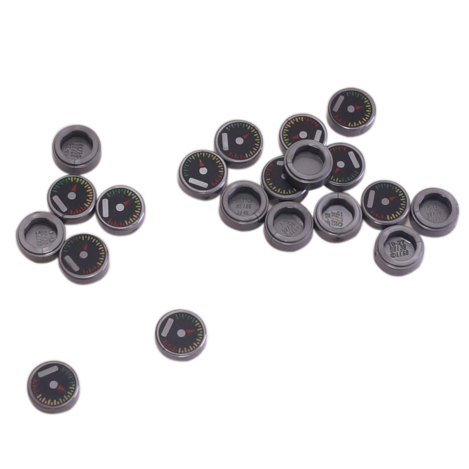 20 NEW LEGO Tile, Round 1 x 1 with Gauge with Red Pointer Pattern Flat ...