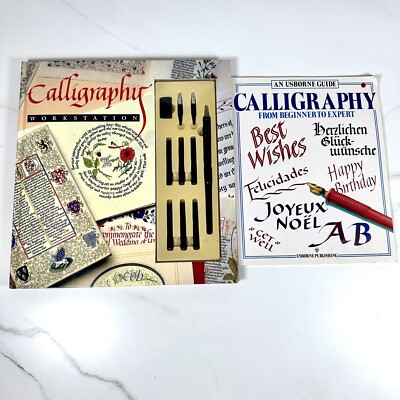 2 Calligraphy Books One Includes Pen Set Unused Hanson Usborne ...