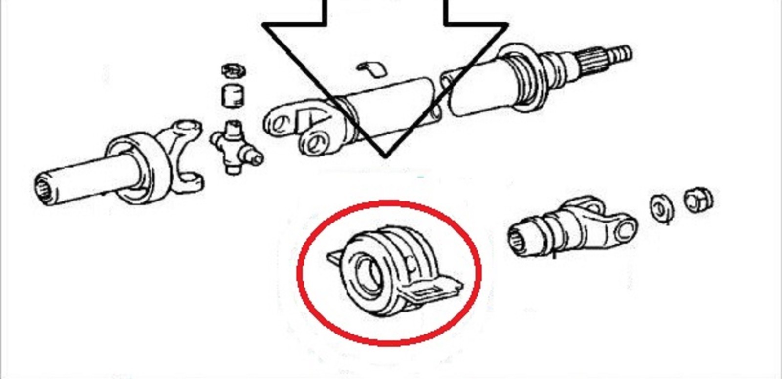 1995-2004 Toyota Tacoma Center Support Bearing | Aftermarket | 1 Year ...