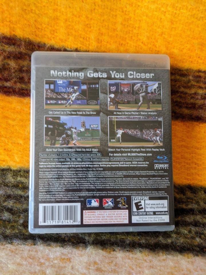 MLB 08 The Show Sony Playstation 3 Video Game 2008 Major League ...