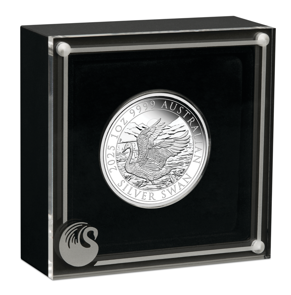 2025 ANDA PERTH MONEY EXPO AUSTRALIAN SWAN 1oz .9999 Silver $1 PROOF ...