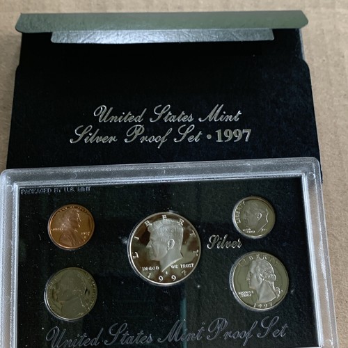 1997-S U.S. Mint Silver Proof Set-5 Coin Set-OGP With COA | eBay