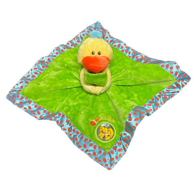 Playgro Duck Comforter Lovey Plush Green Security Blanket Baby Sleep ...