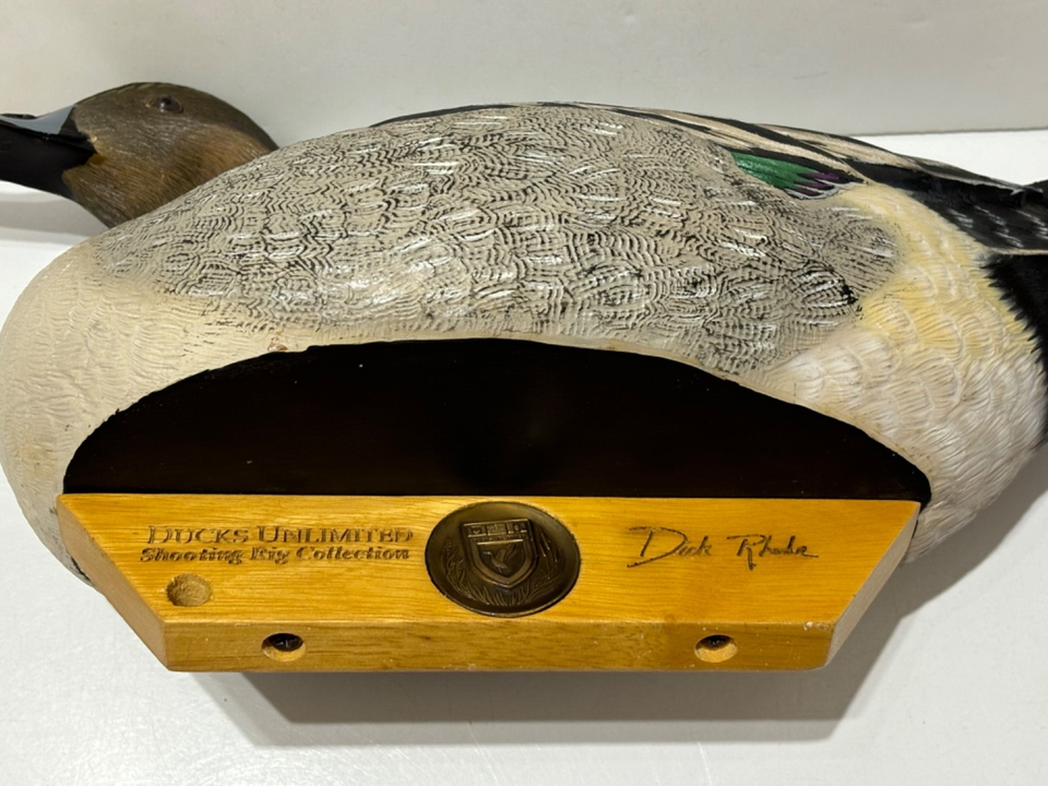 Ducks Unlimited Dick Rhode Shooting Rig Collection Pintail Duck Decoy ...