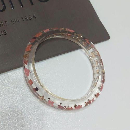 LOUIS VUITTON Bangle Inclusion Clear Bracelet Gold Pink Motif M66806 LK0113 | eBay