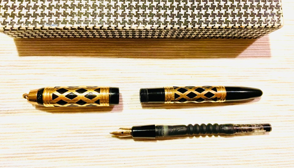 Ultra Rare 1950s Gold Plated Fountain Pen with Box - UNIC - Made in ...