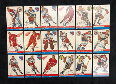 LOT 57 TOPPS CARDS 1954-55 NEAR COMPLETE SET 57/60 NHL HOCKEY GOOD | eBay