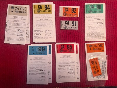 VINTAGE California License Plate DMV YEAR TAG OR STICKER CHOICE OF ONE ...