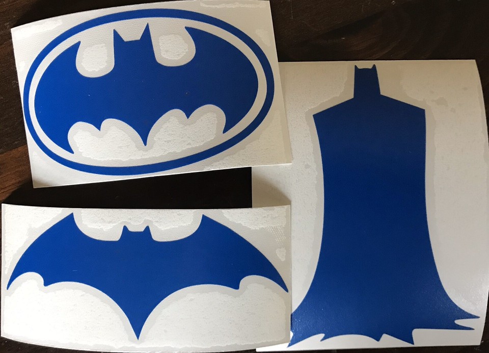 3 PACK Vinyl BATMAN LOGO Car Truck Decal Sticker Gift Laptop Comic Dark ...