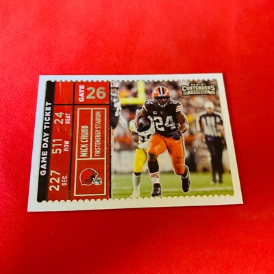 Nick Chubb GAME DAY Cleveland Browns 2022 Contender Insert Card GDT-NCH ...