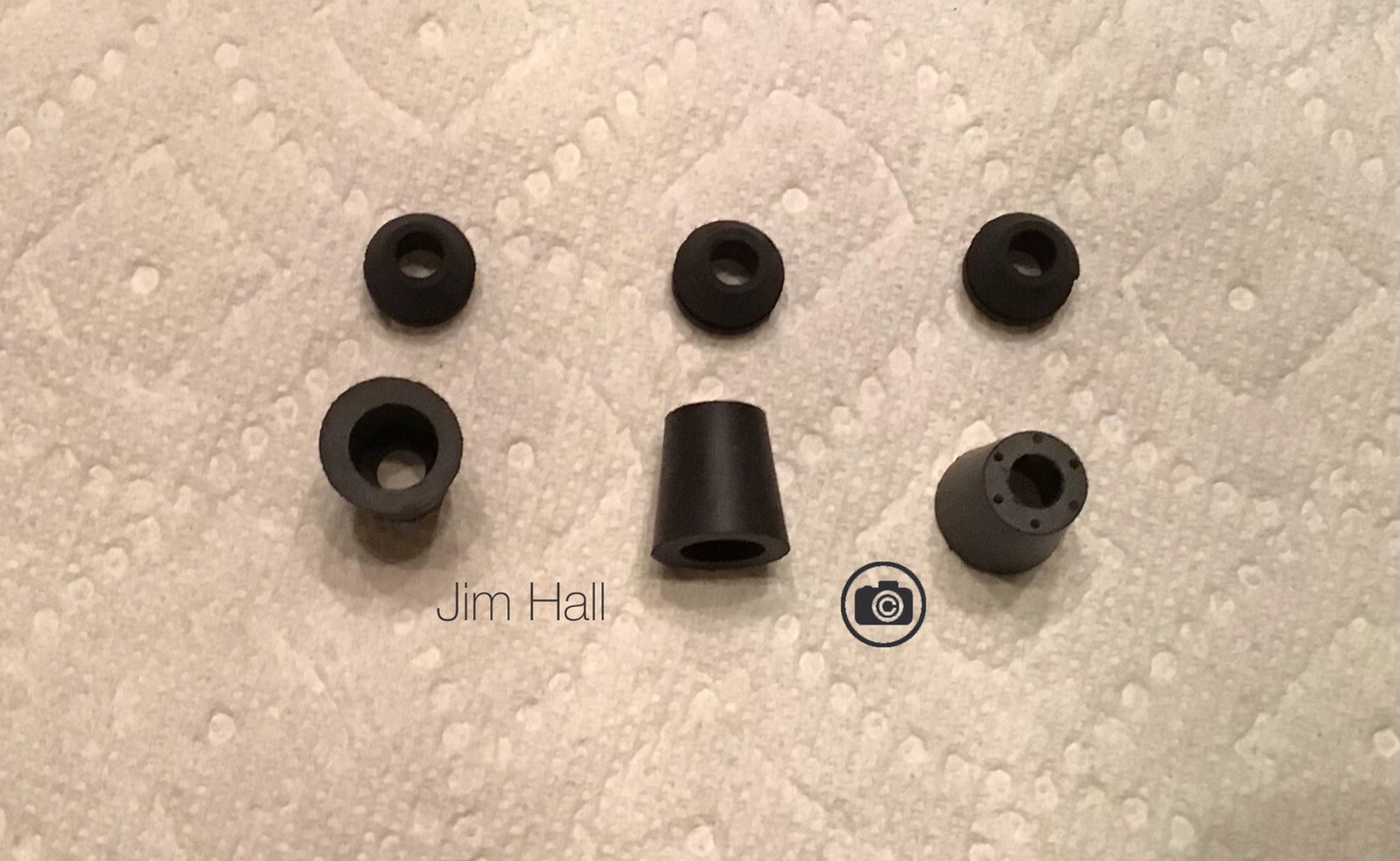 3 New Chassis Mounting Cones + 3 New Motor Grommets RCA 45 RPM 45EY2 ...