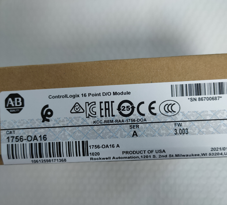 Allen-Bradley 1756-OA16 SER A ControlLogix 16 Point D/O Module 1756OA16 ...